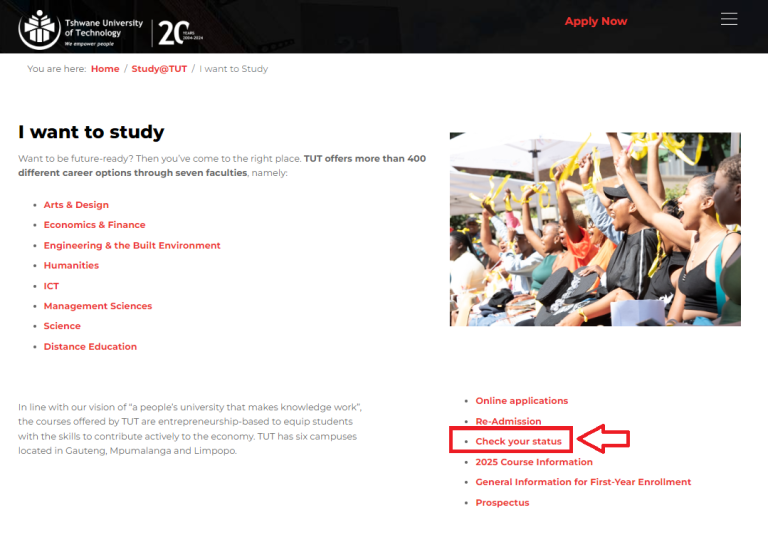 TUT Status Check TUT Online Application 2025